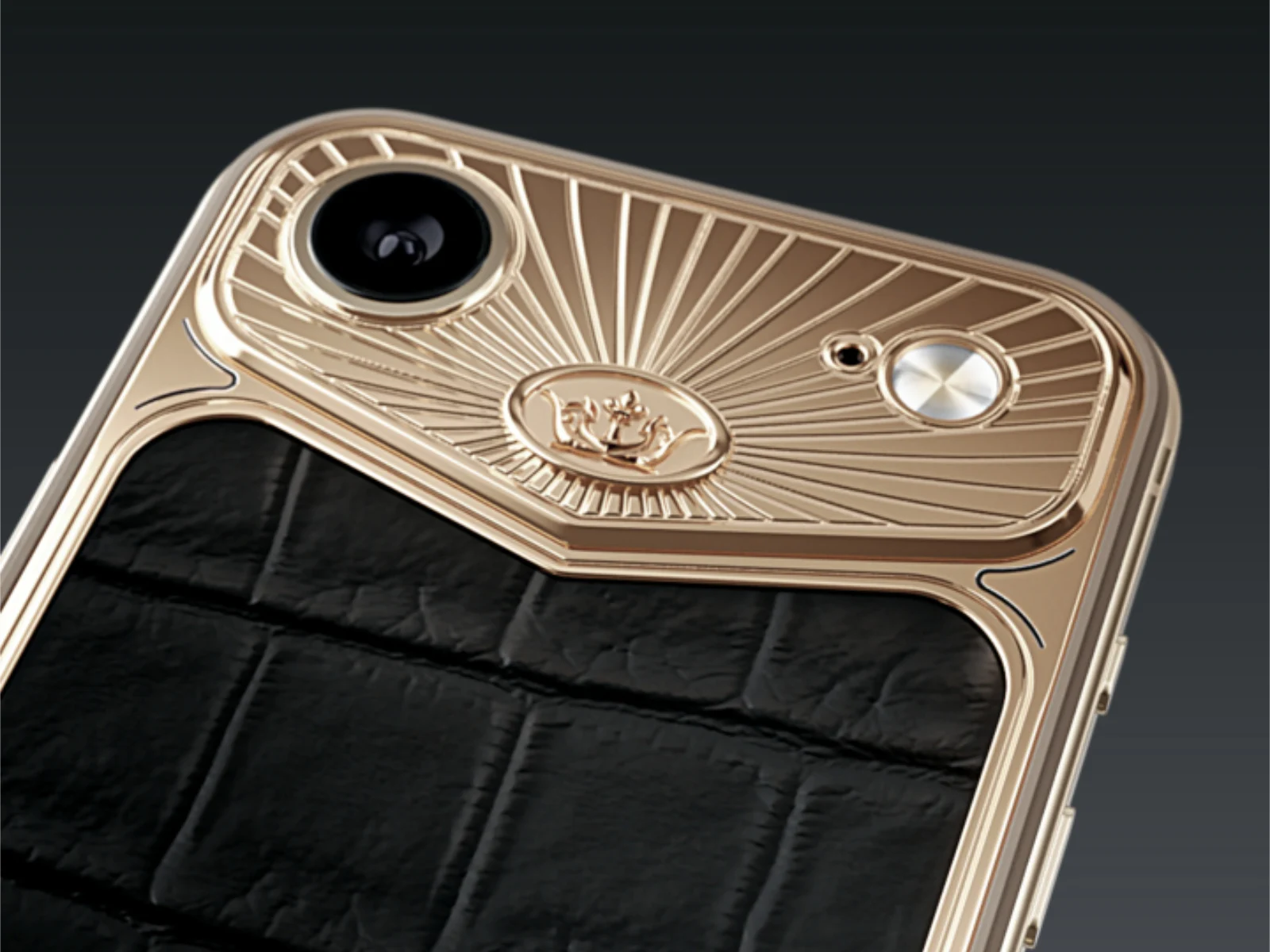 Apple iPhone Air in Gold and Crocodile Leather - Caviar Limited Edition