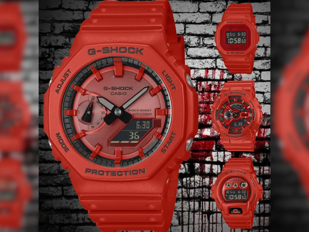 4 New Casio G-Shock Street Red Series Watches Unveiled